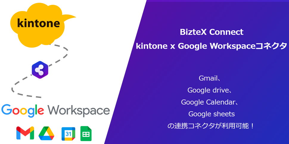 BizteX Connect kintone × Google Workspace コネクタ - kintone（キントーン）- 拡張機能 | サイボウズの業務改善プラットフォーム