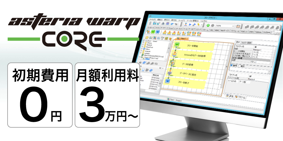 ASTERIA Warp Core - kintone（キントーン）- プラグイン・連携サービス | サイボウズの業務改善プラットフォーム