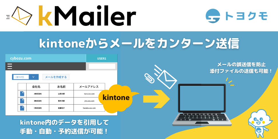 kMailer - kintone（キントーン）- 拡張機能 | サイボウズの業務改善プラットフォーム